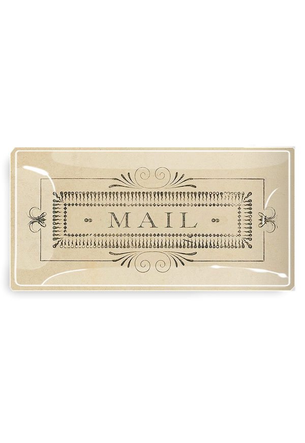 Pied-à-Terre Block Decoupage Glass Tray - Bensgarden.com