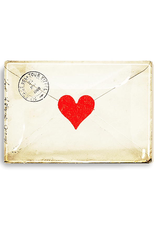 Ben's Garden | French Envelope With Heart Decoupage Glass Tray ...
