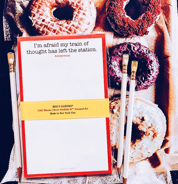 I'm Afraid My Train Of Thought Scribble Notepad Set - Bensgarden.com