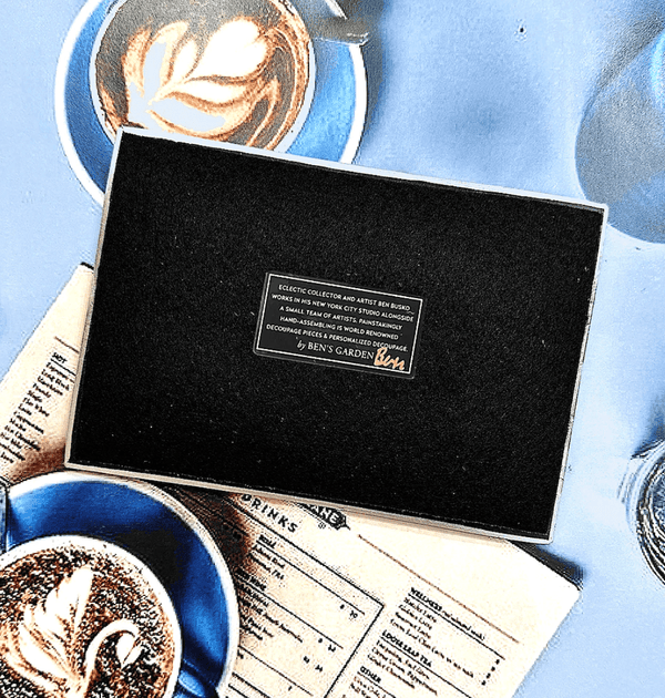Ben's Garden | Love Small Typeface Decoupage Glass Tray - Bensgarden.com