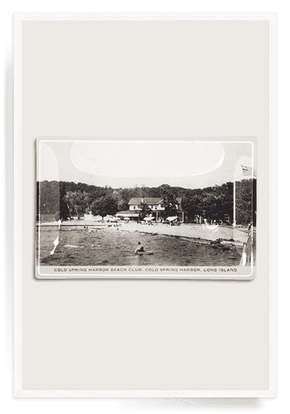 Cold Spring Harbor Beach, Long Island, New York Map Decoupage Glass Tr ...