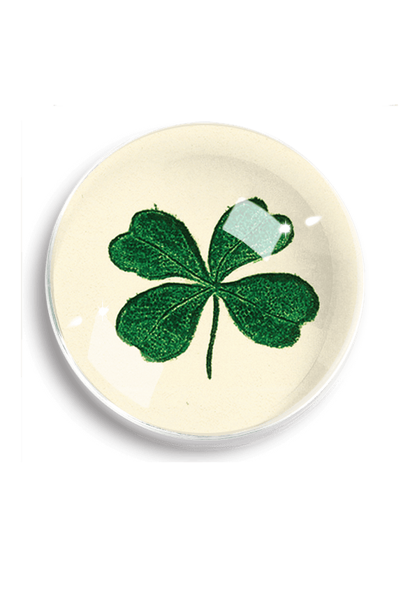 Ben's Garden | Vintage Lucky Clover Crystal Dome Paperweight ...